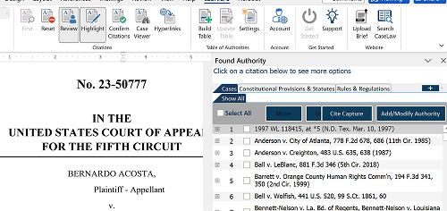 Benchly | Table of Authorities Generator